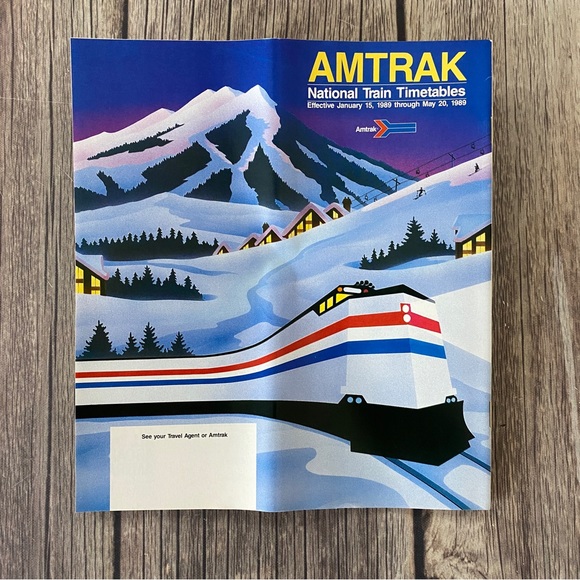 Other | Vintage Amtrak National Train Timetables Booklet Brochure 1989 ...